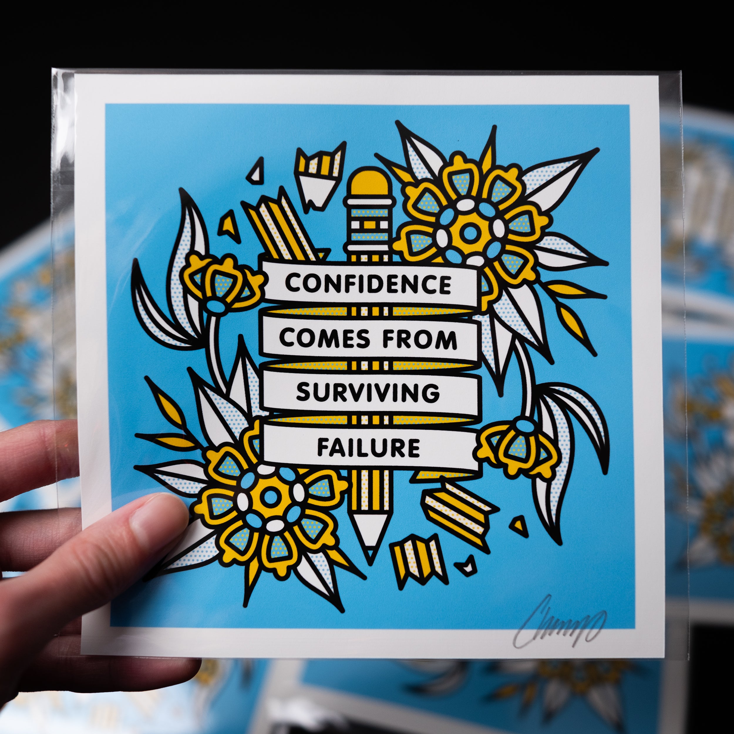 Surviving Failure Mini Print – Red Halftone